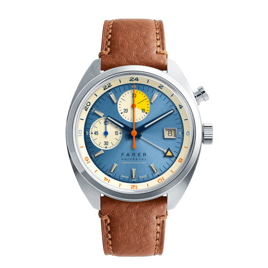 Farer EU - Halley Moonphase - 38.5mm Swiss-Made Manual Wind Watch ...