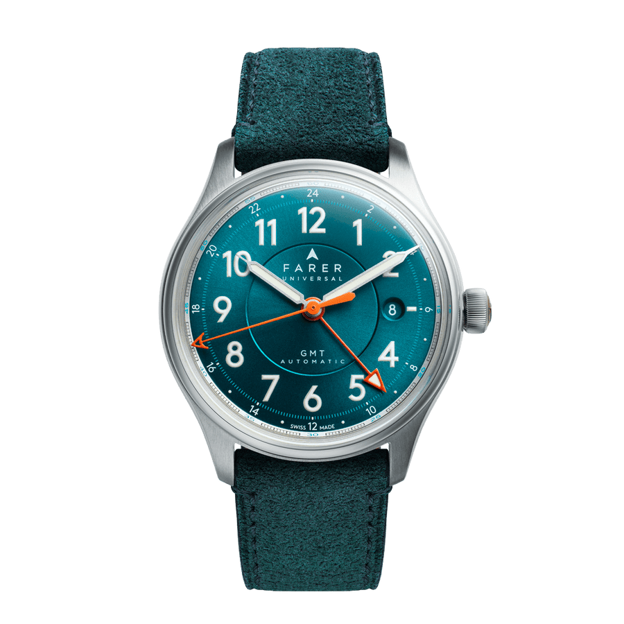 Farer EU - Halley Moonphase - 38.5mm Swiss-Made Manual Wind Watch ...