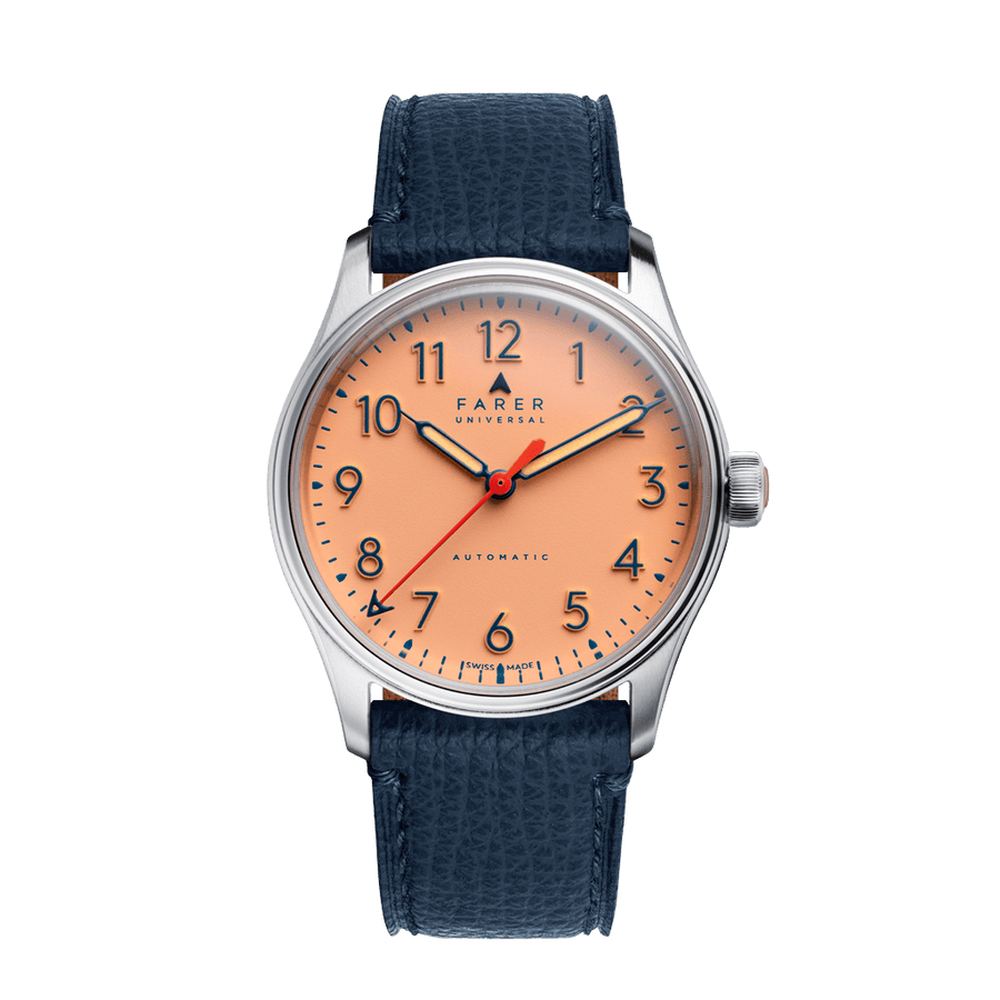Farer EU - Discovery - 39.5mm Swiss-Made Three Hand Automatic Watch ...